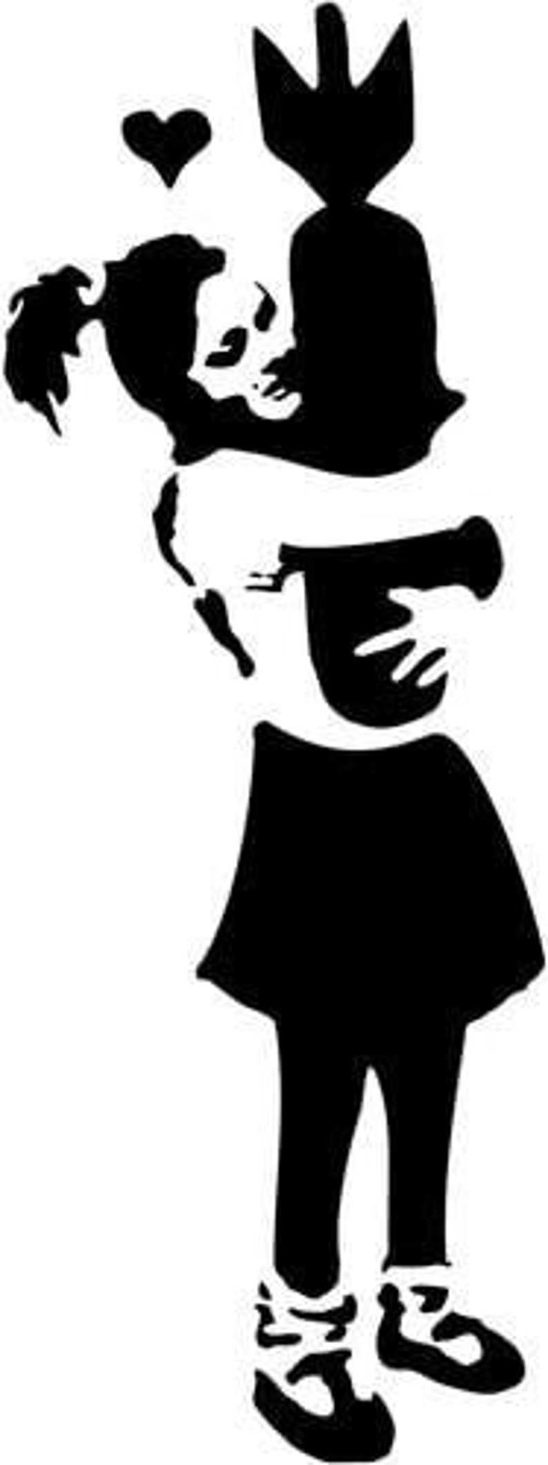 Banksys Girl Bomb Vinyl Decal Sticker Bumper Car Truck Window - Etsy