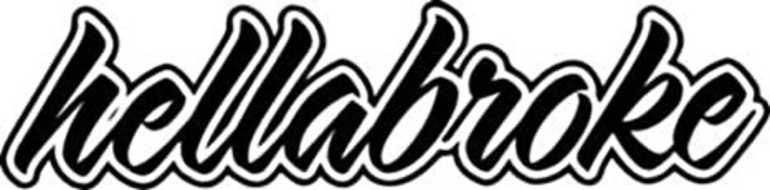 Hella Broke Japanese JDM Vinyl Graphic Car Truck Windows Decor Decal ...