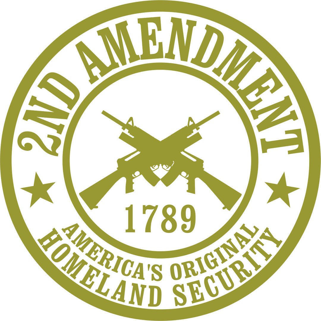 2nd Amendment Homeland Security Decal Sticker for Use on Laptop, Helmet ...