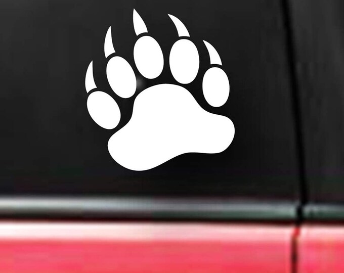 Bear Paw Grizzly Brown Bear 5 Vinyl Decal Window Sticker - Etsy Canada