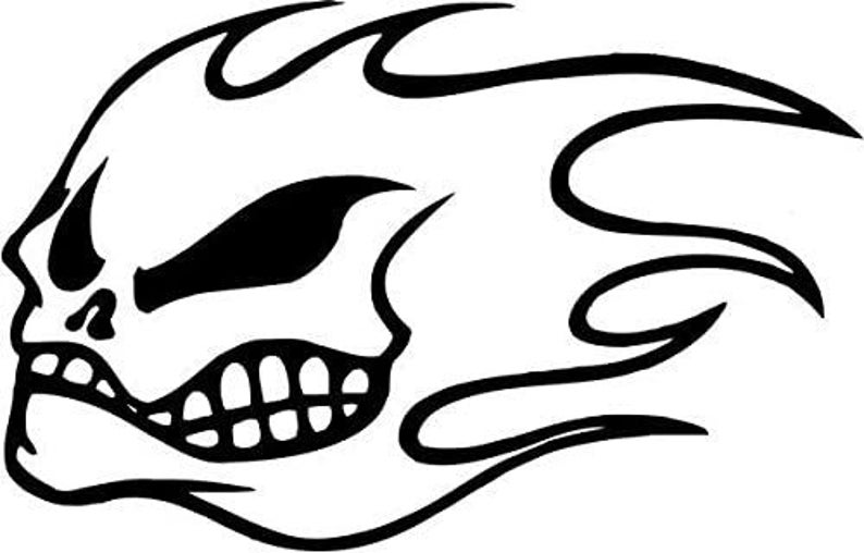 No Fear Skull Vinyl Decal Sticker - Etsy