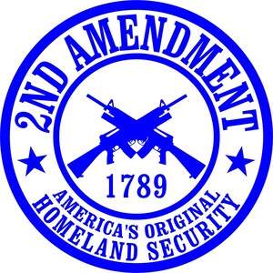 2nd Amendment Homeland Security Decal Sticker for Use on Laptop, Helmet ...