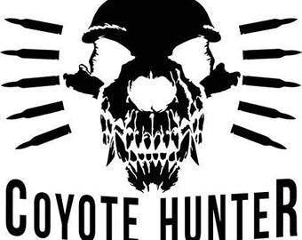 Coyote Skull Decal - Etsy
