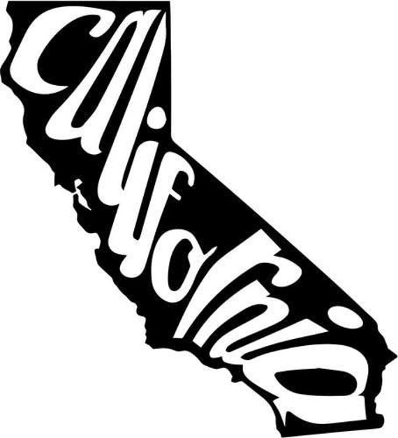 California State Map Vinyl Decal Sticker Bumper Car Truck | Etsy