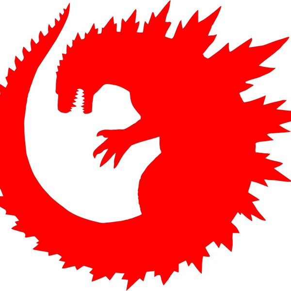 Godzilla Car Decal - Etsy