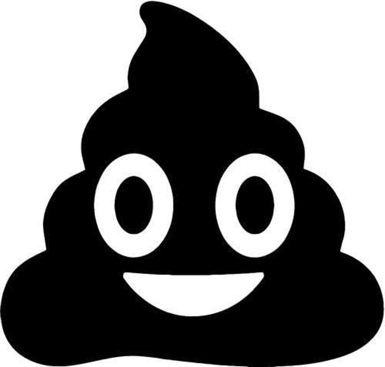 Poop Emoji Vinyl Decal Sticker Bumper Car Truck Window - Etsy