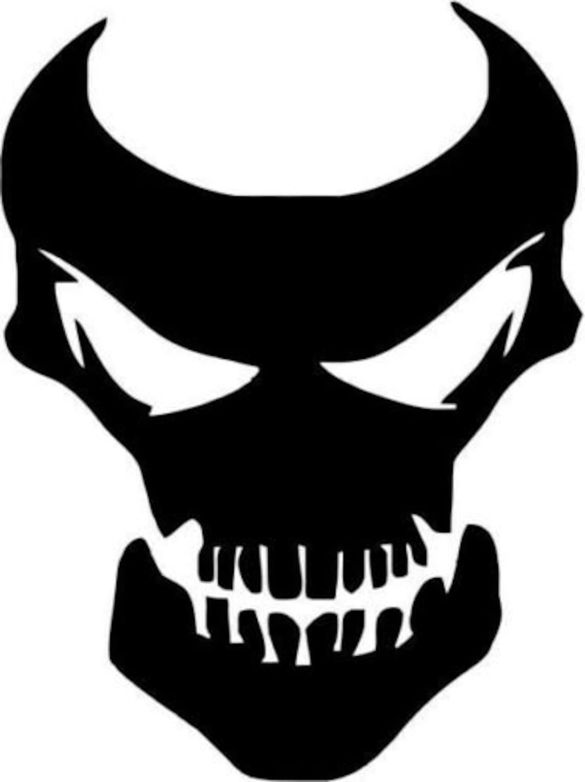 EVIL SKULL Vinyl Decal Sticker Vinyl Decal Sticker for Car - Etsy