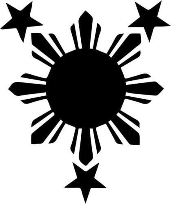 Filipino Phillipines Sun Stars Vinyl Decal Sticker Bumper Car - Etsy
