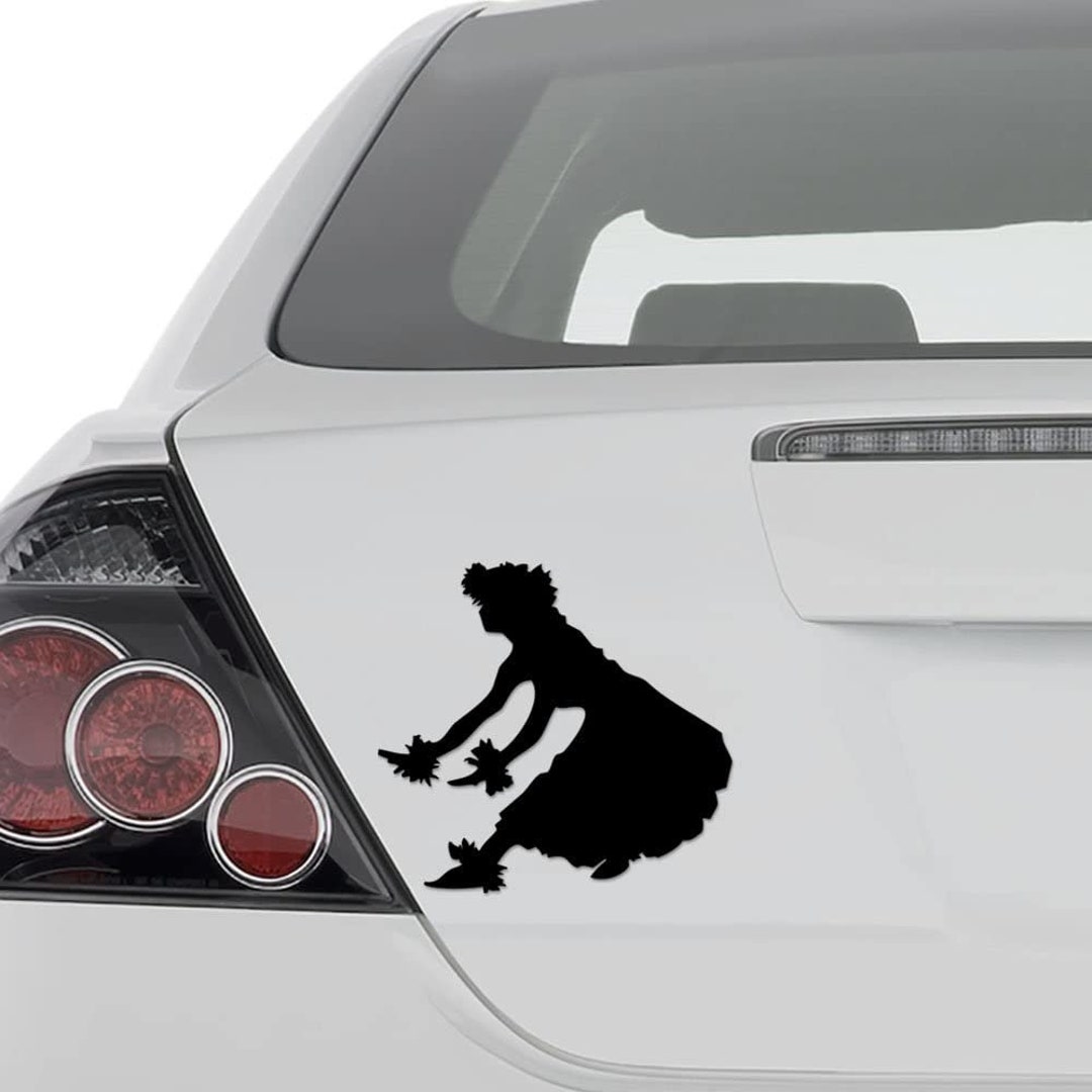 Hawaiian Girl Hula Dancer Vinyl Decal Sticker Wall Decor Motorcycle Car ...