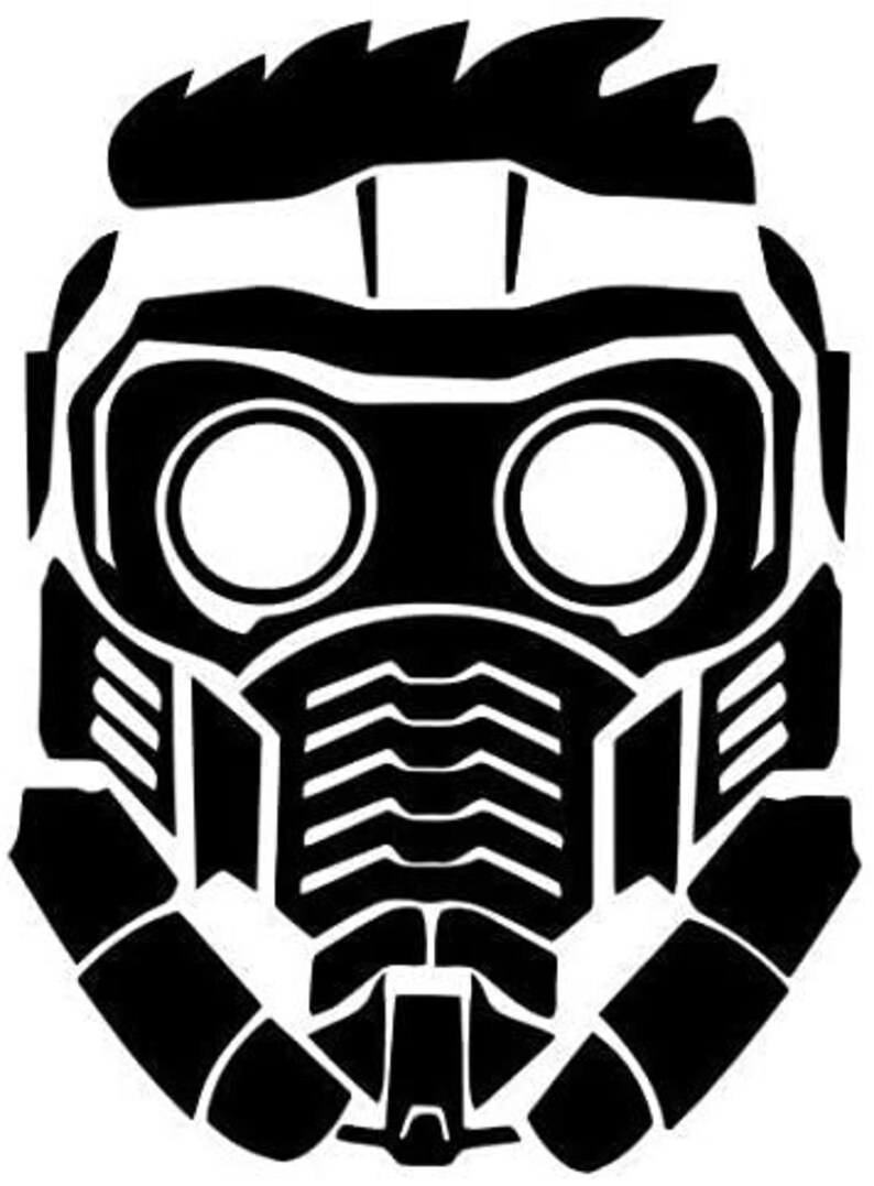 Made in USA Star Lord Helmet Sticker Graphic Auto, Wall, Laptop, Cell ...