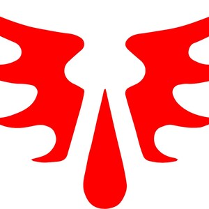 Angel Wings Bleeding Blood Decal Sticker for Use on Laptop, Helmet, Car ...
