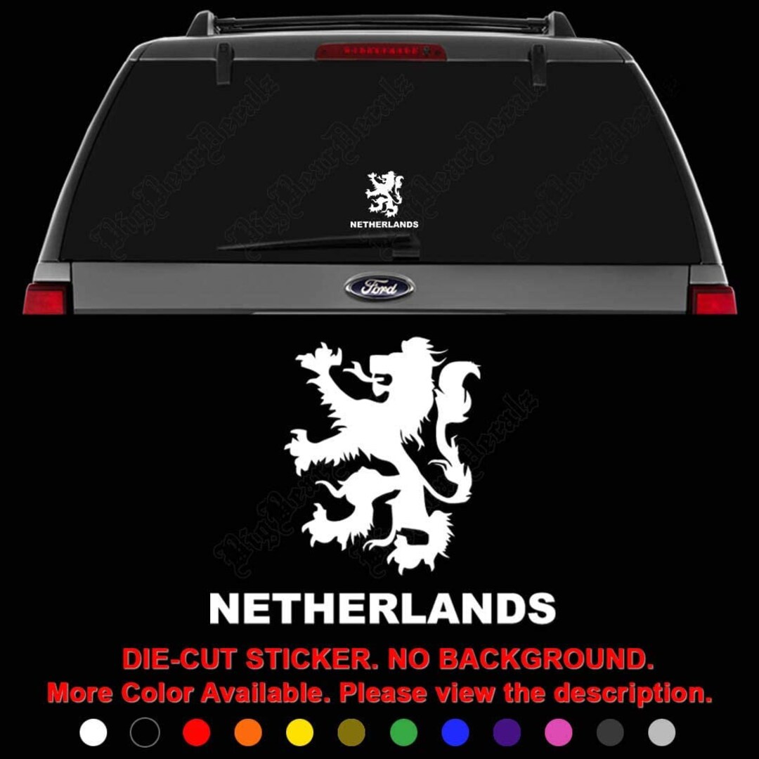 Netherlands Lion Flag Holland Dutch Die Cut Vinyl Decal Sticker for Car ...