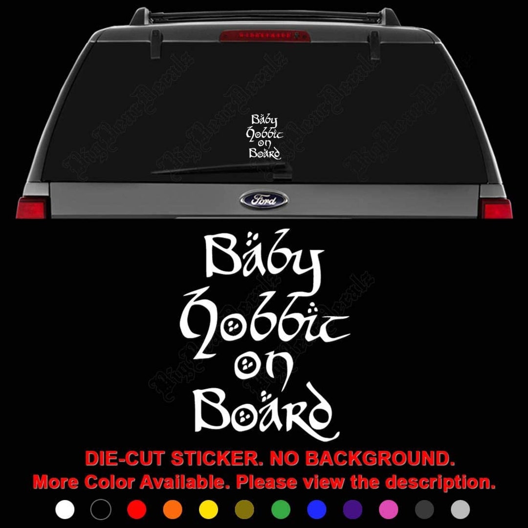 Baby Hobbit on Board Die Cut Vinyl Decal Sticker for Car Truck - Etsy