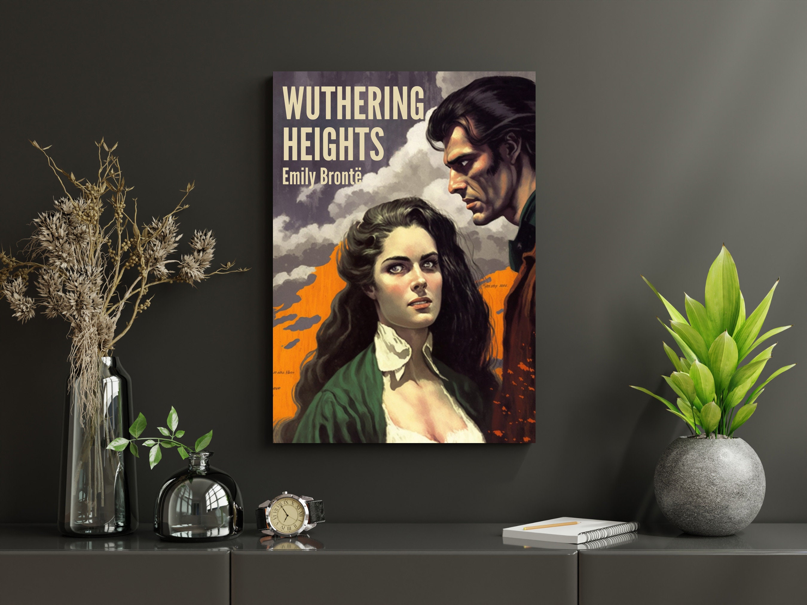 Wuthering Heights Poster Vintage Pulp Fiction 1950s Style Archival ...