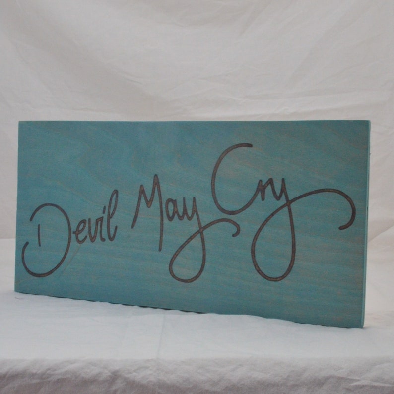 Devil May Cry Sign Wood Burning - Etsy
