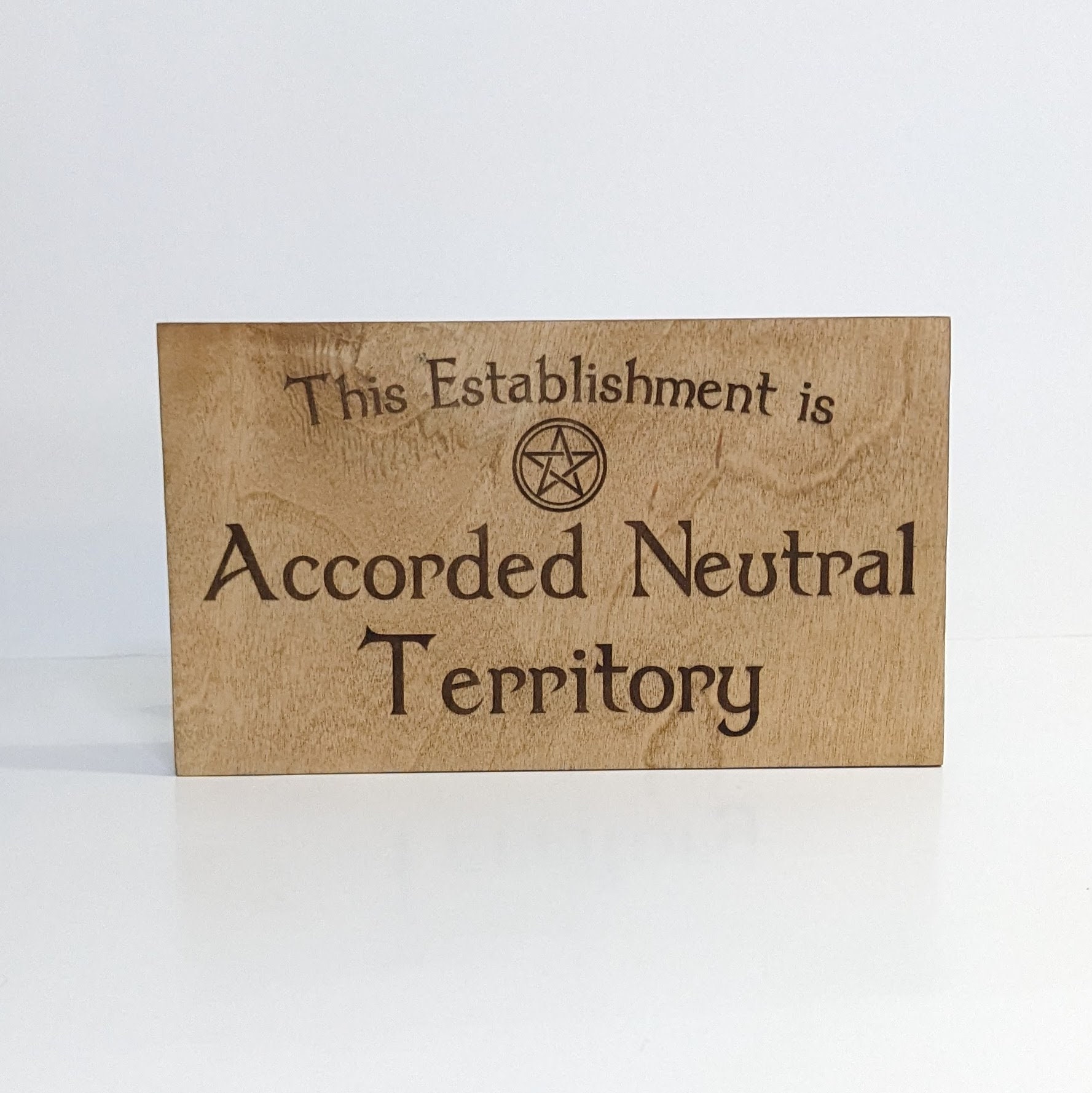 Accorded Neutral Territory - Wood Burned Sign - Etsy