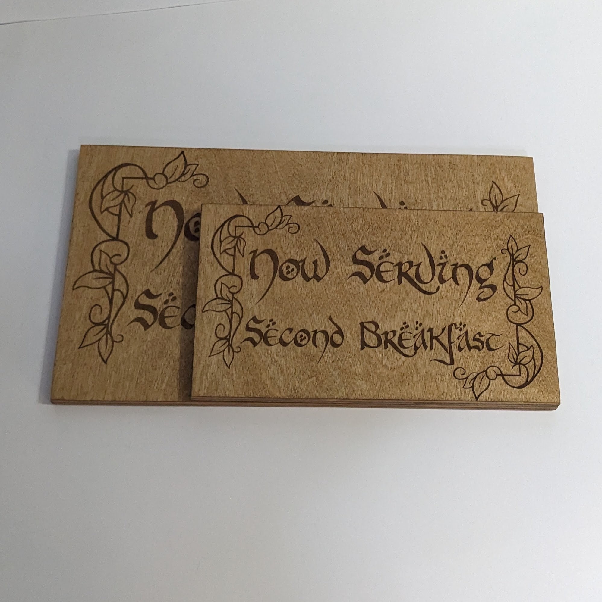 Second Breakfast - Wood Burned Sign - Etsy