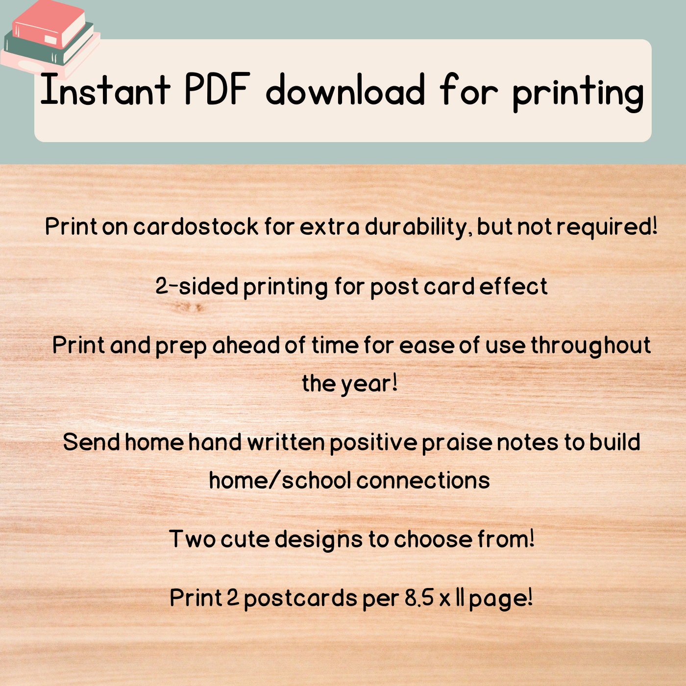 Postcard Notes Home From the Teacher - Etsy