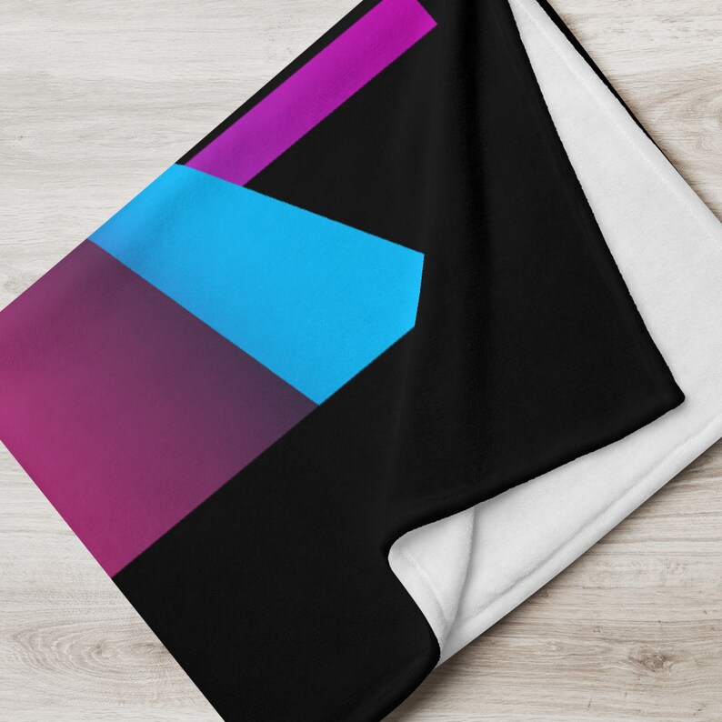 80s Pyramid Retro Design Throw Blanket - Etsy