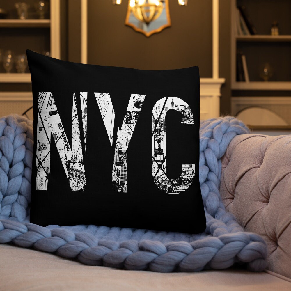 NYC - New York City - Photo - Graphic - Printed - Premium Pillow - Etsy