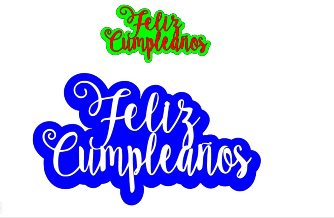Feliz Cumpleaños SVG file Cut File cake topper Feliz - Etsy México