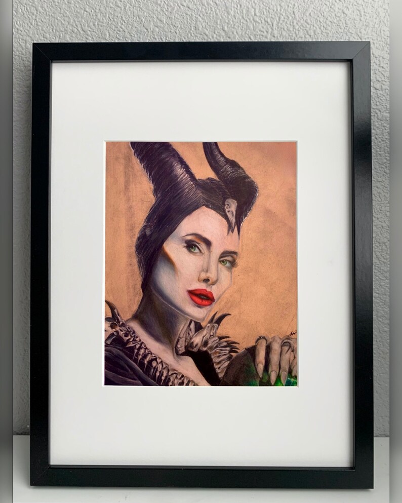 Maleficent, Maleficent Portrait Print, Maleficent Colored Pencil ...
