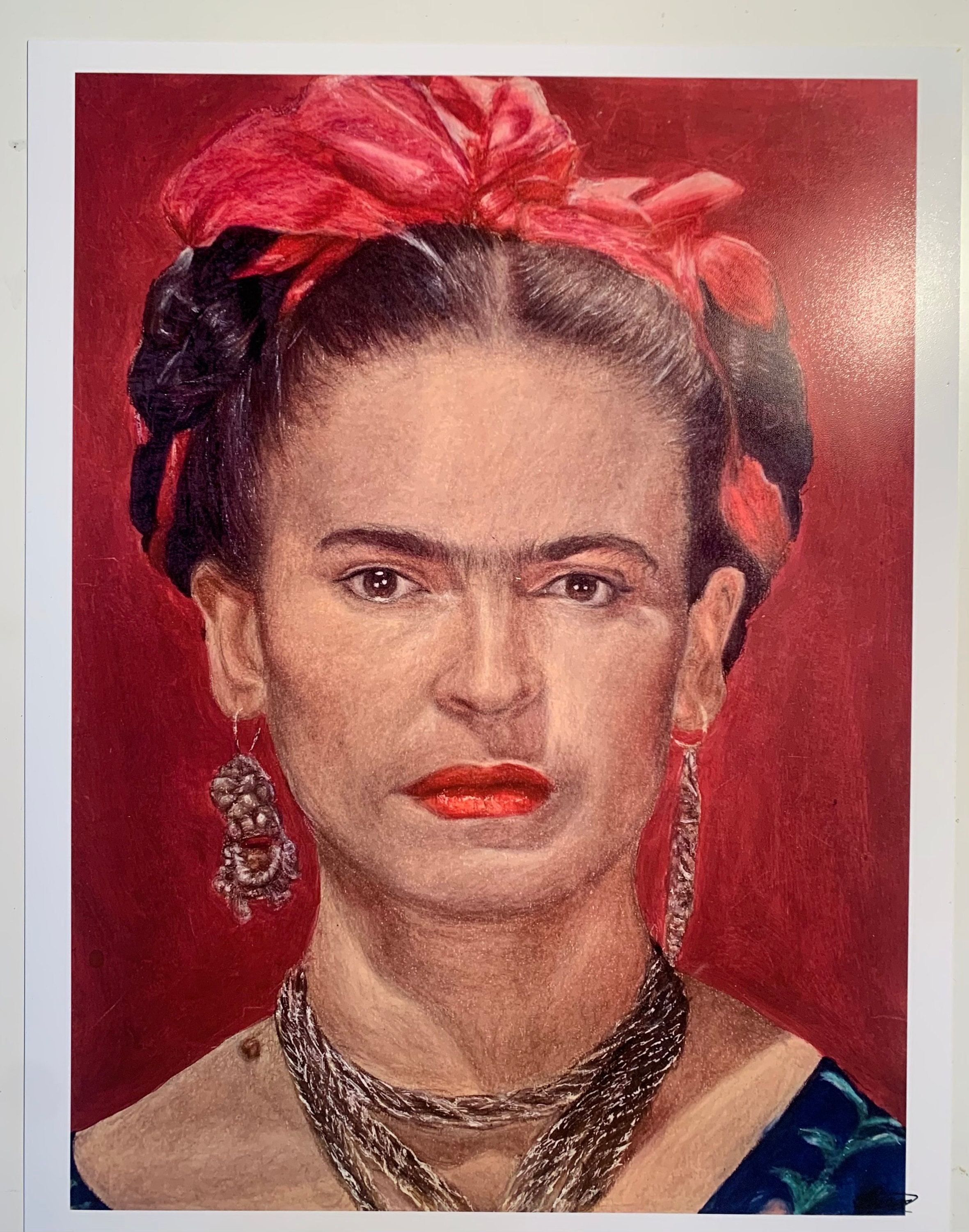 Frida Kahlo, Frida Kahlo Drawing Print, Frida Kahlo Portrait, Mexican ...