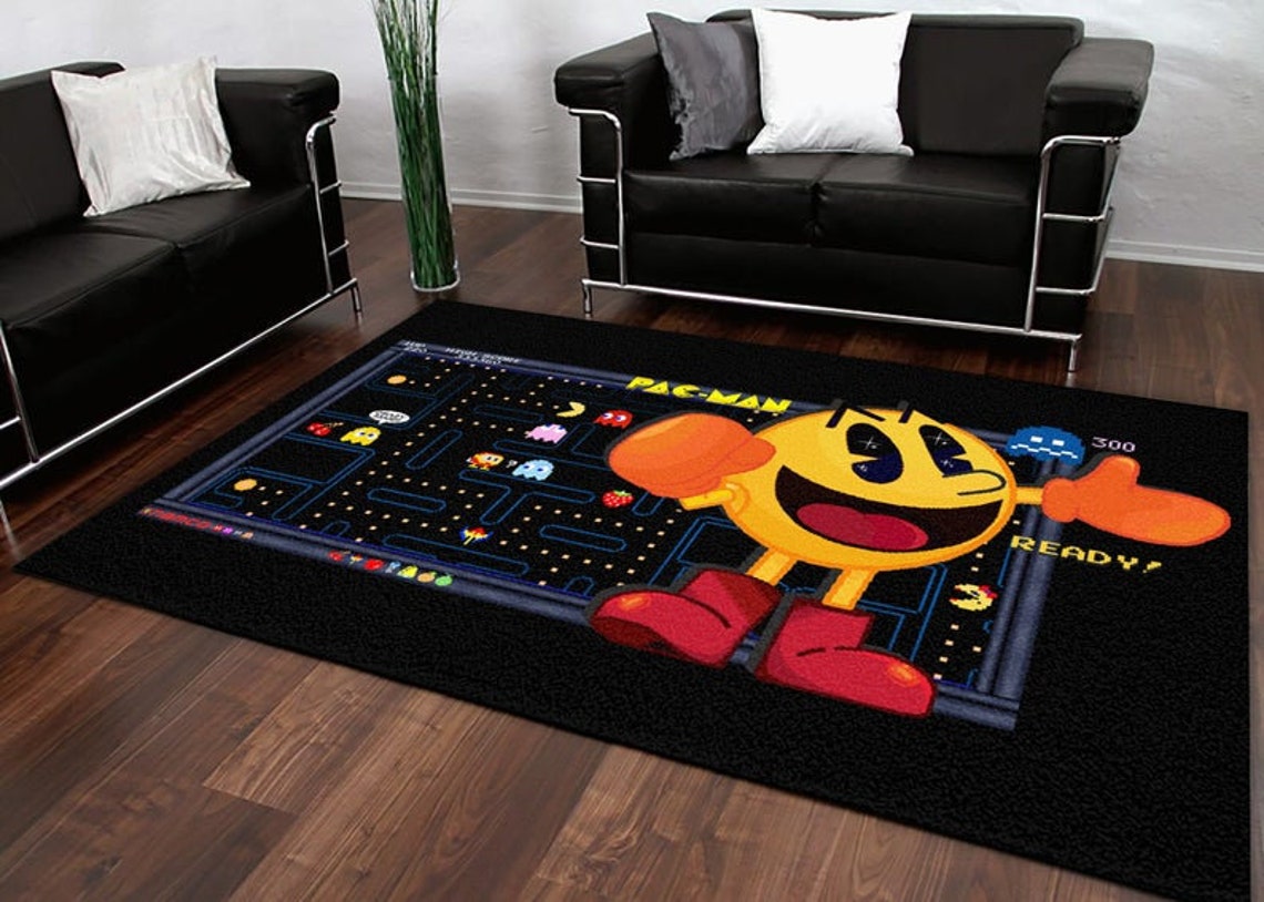 Yum Yum Eat'em Up Pacman Rug Decorative Floor Mat Carpet | Etsy