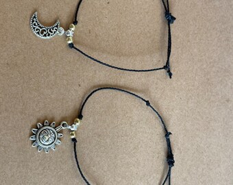 Matching Sun and Moon Bracelet - Etsy