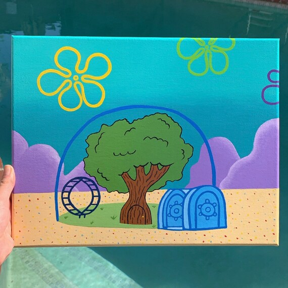 Sandy Cheeks House Painting | Etsy