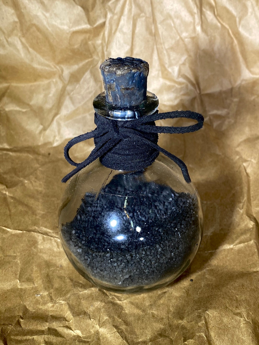 Black Sand Spell Bottle - Etsy