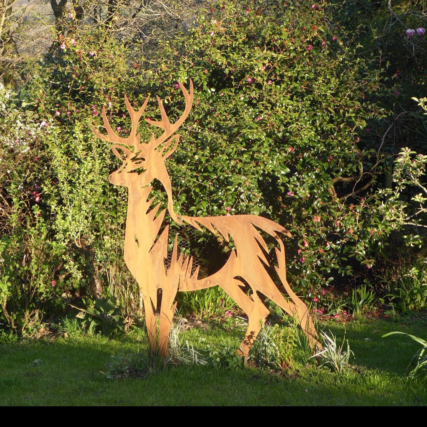 Large grand stag Garden sculpture Garden metal art | Etsy