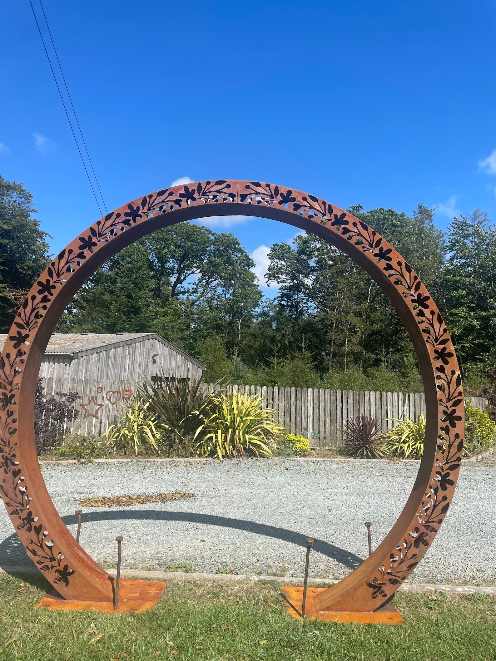 Garden Arch Way, Moon Gate, Metal Garden Arch, Rustic Archway - Etsy UK