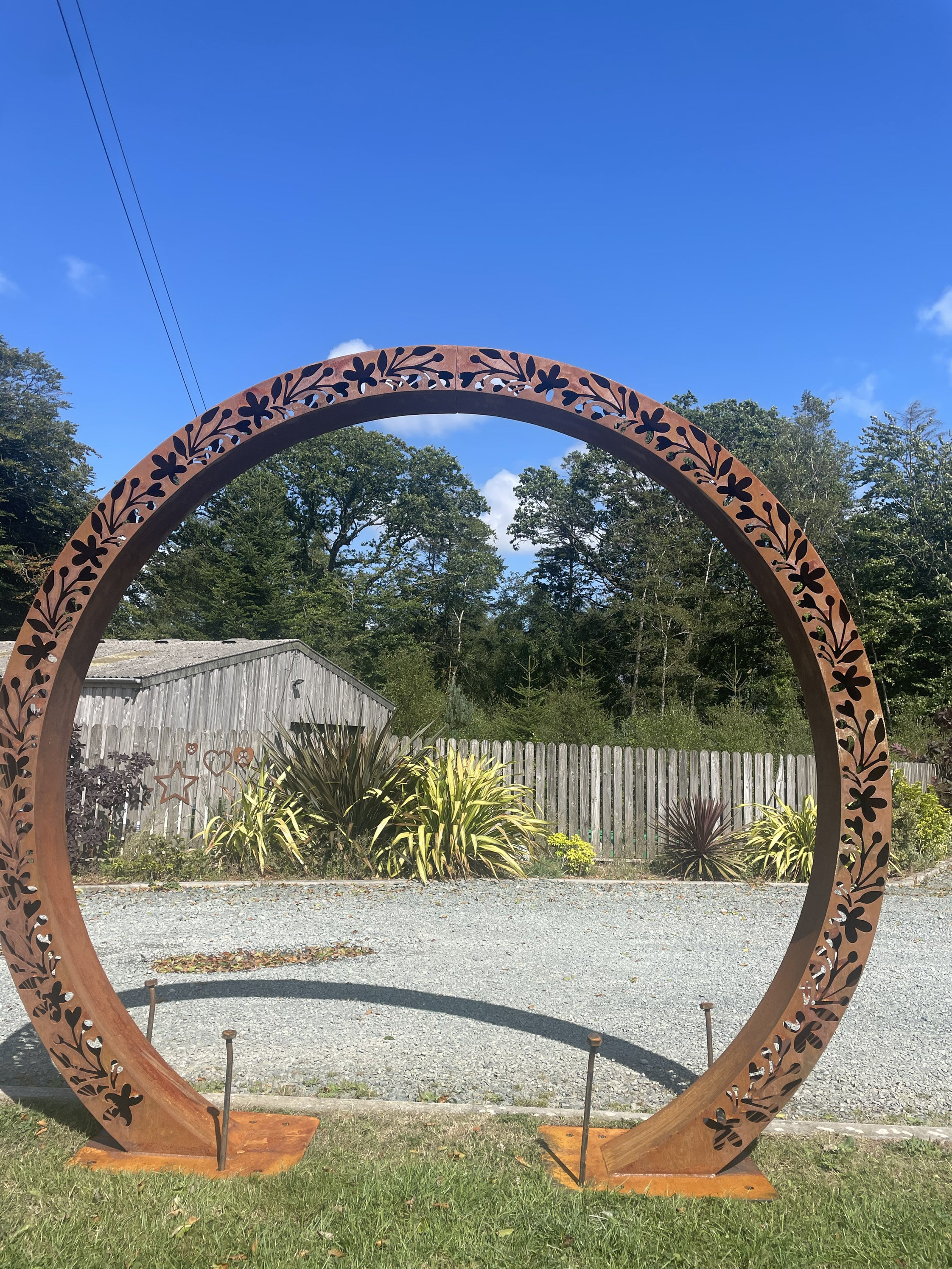 Garden Arch Way Moon Gate Metal Garden Arch Rustic Archway - Etsy UK