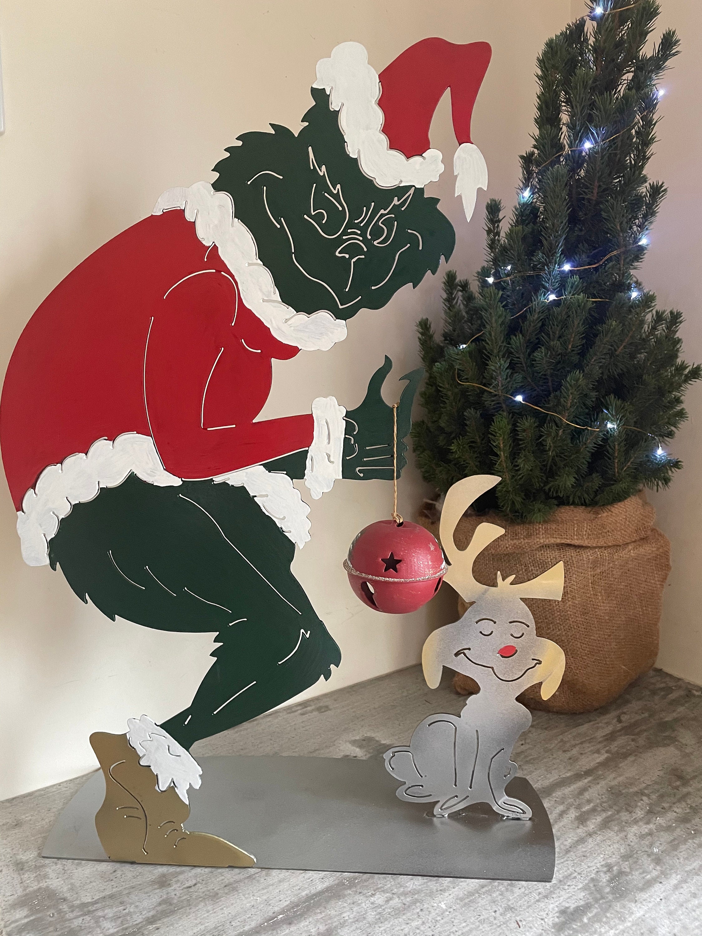 Mr Grinch and Max Metal Christmas Decoration , Christmas , Grinch ...