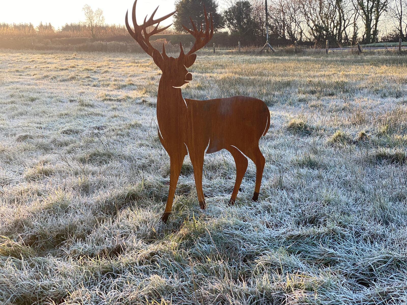 Garden Stag rusty Beautiful Large Metal Stag. Deer - Etsy UK