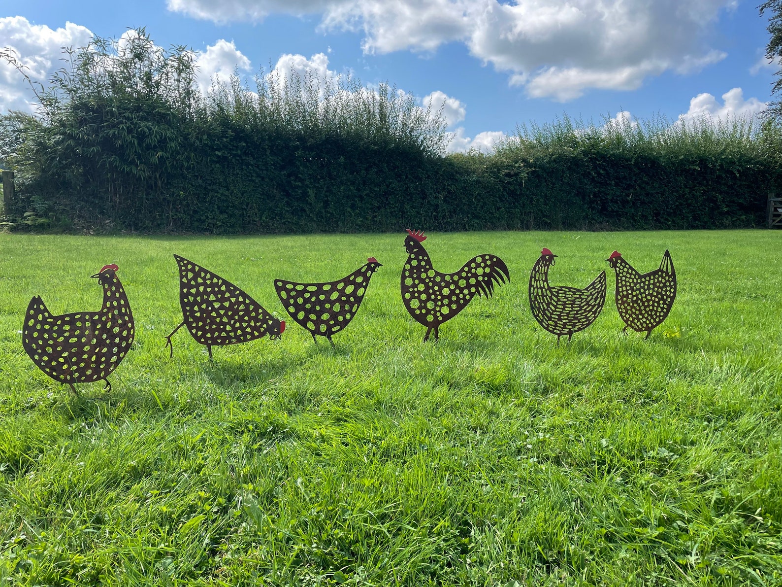 Rustic Hens | Garden Sculptors | Garden Art | Chickens | Cockerel ...