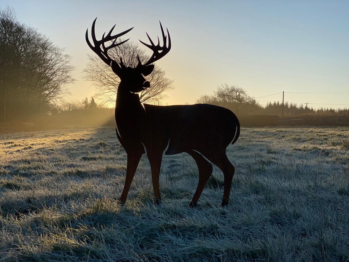 Garden Stag rusty Beautiful Large Metal Stag. Deer - Etsy UK