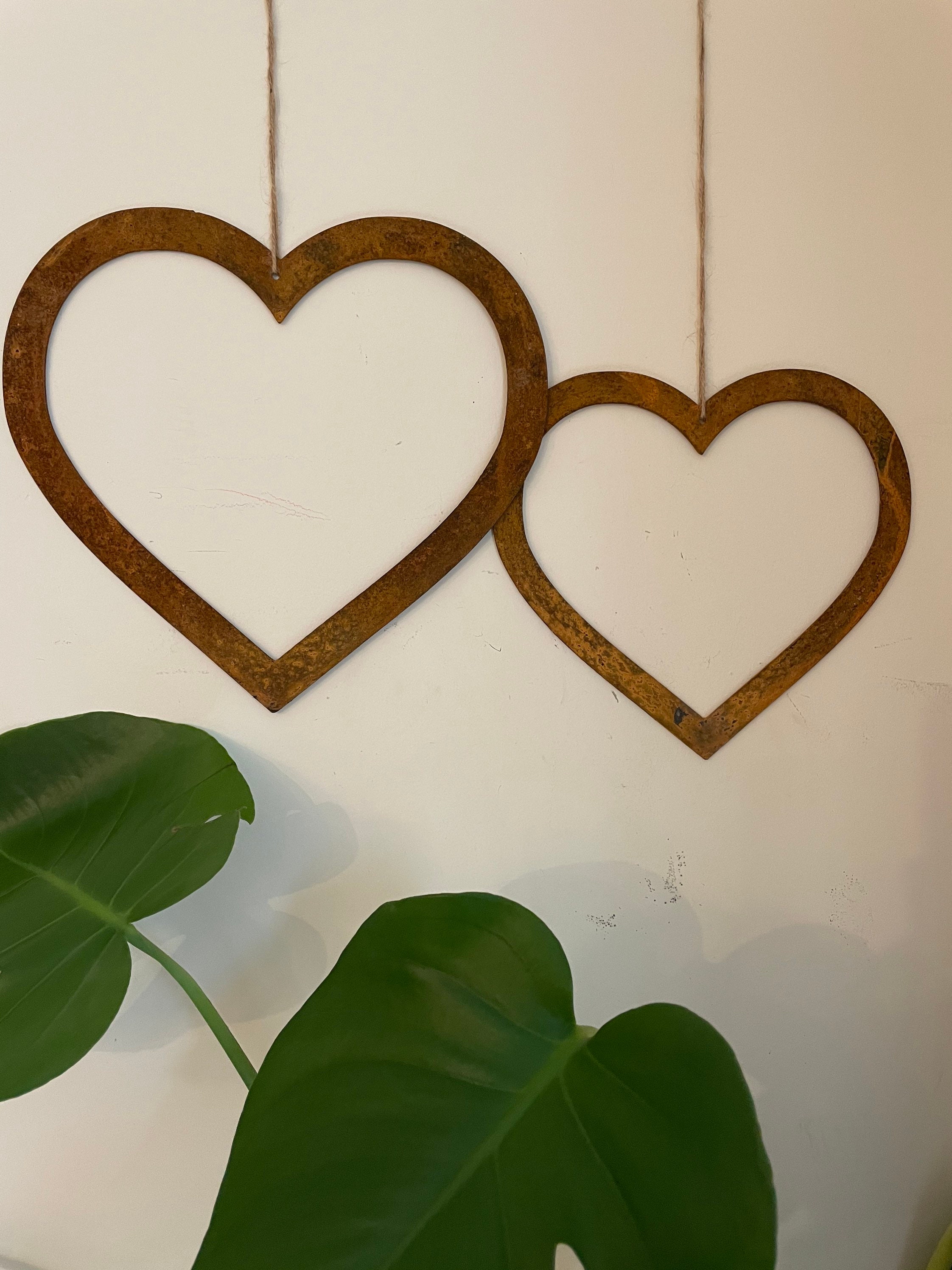 Large Rustic Metal Love Heart - Etsy UK