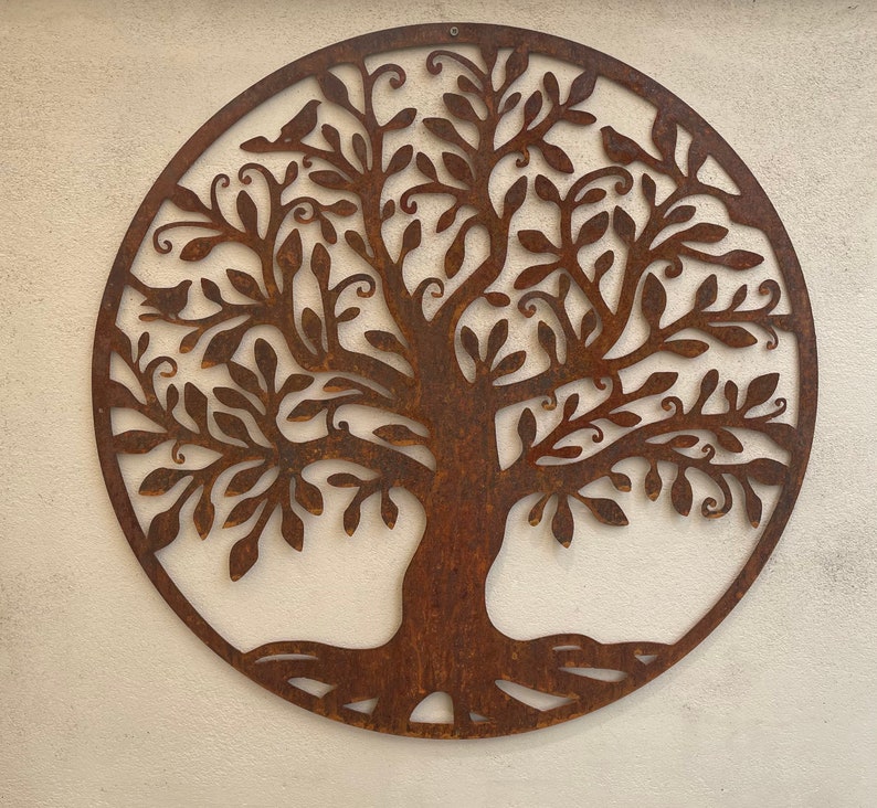 Tree of Life , Wall Art , Garden Circle Tree of Life Rustic - Etsy UK