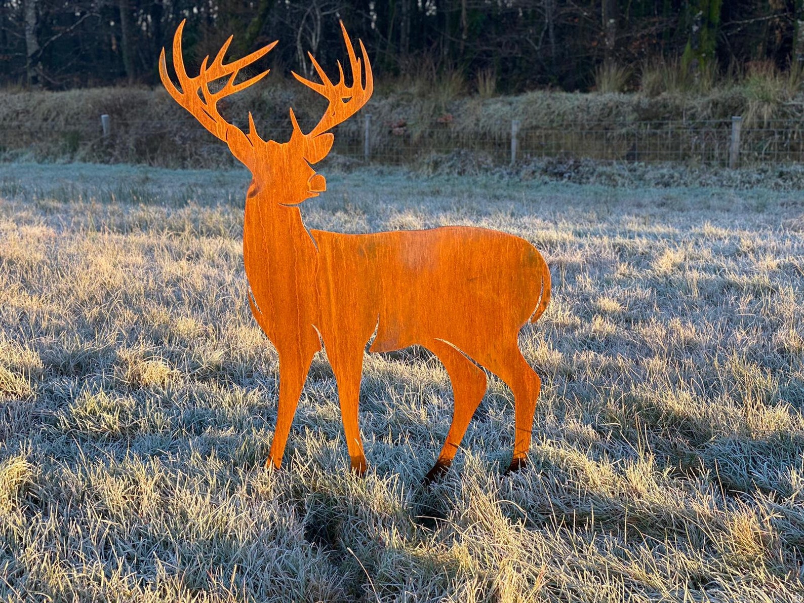 Garden Stag Rusty beautiful large metal stag. Deer | Etsy