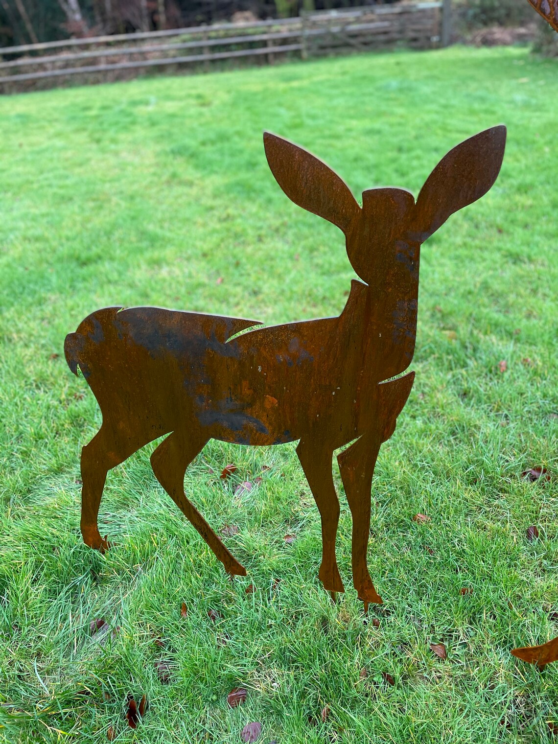 Large Metal Doe , Deer , Garden Deer. - Etsy UK