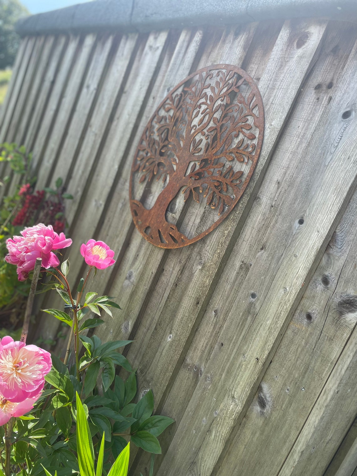 Tree of Life Wall Art Garden Circle Tree of Life Rustic - Etsy UK