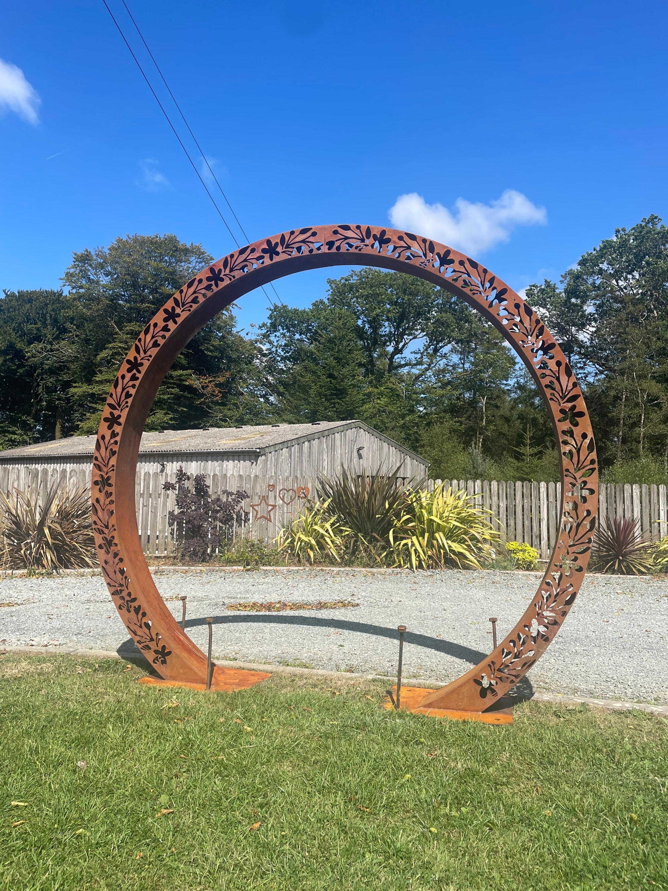 Garden Arch Way Moon Gate Metal Garden Arch Rustic Archway - Etsy UK