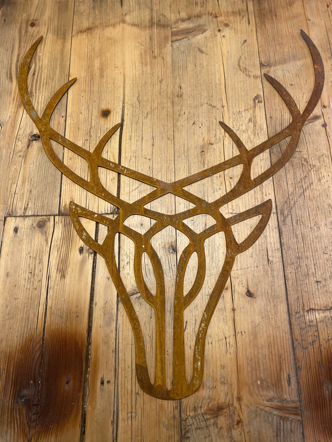 Rusty Metal Stag Head - Etsy UK