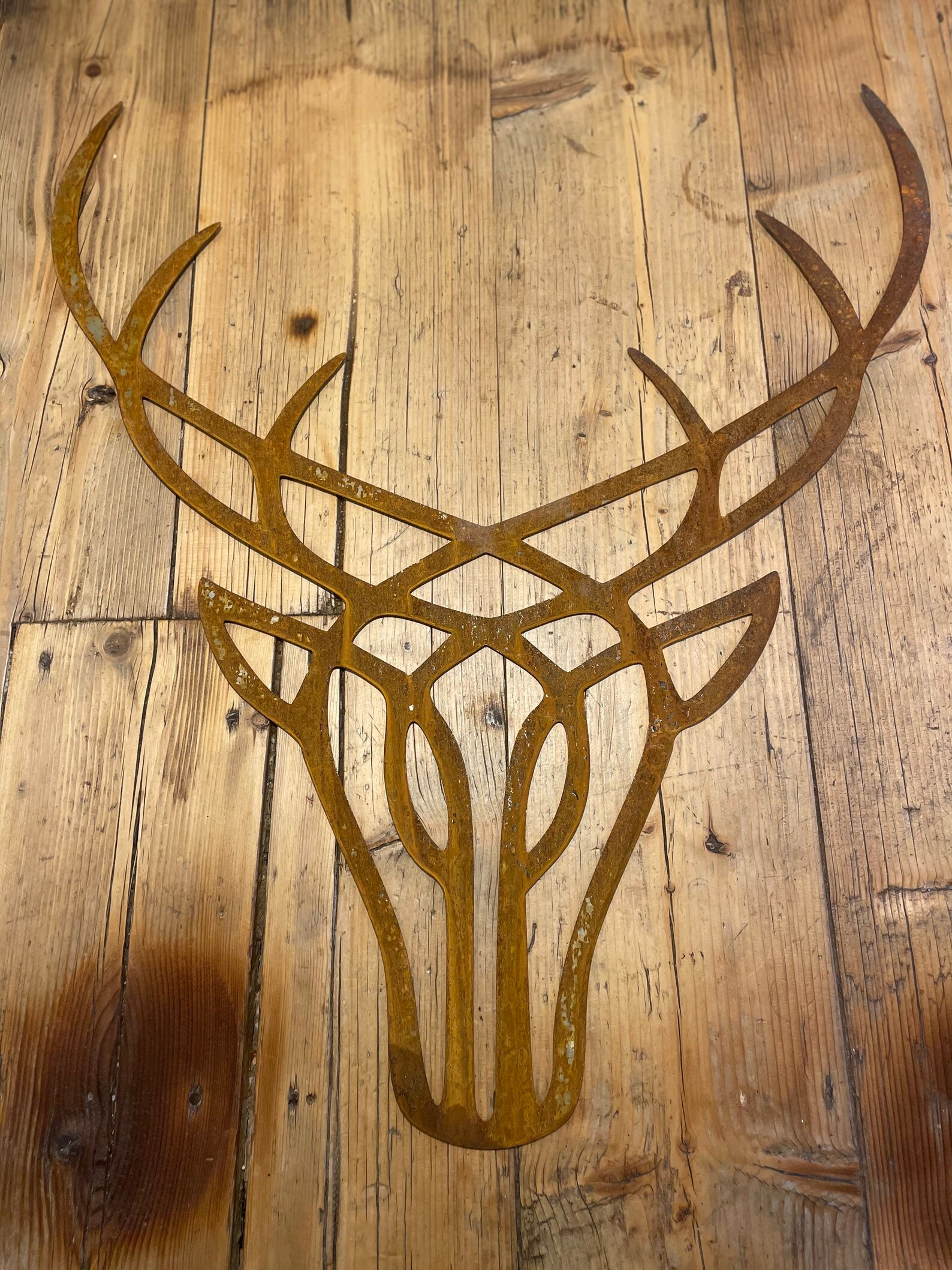 Rusty Metal Stag Head - Etsy UK