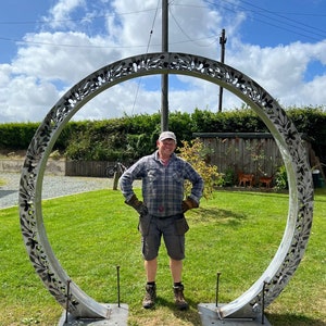 Garden Arch Way, Moon Gate, Metal Garden Arch, Rustic Archway - Etsy UK