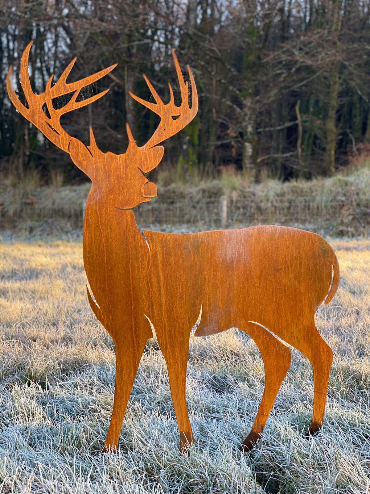 Garden Stag ,rusty Beautiful Large Metal Stag. Deer, - Etsy UK