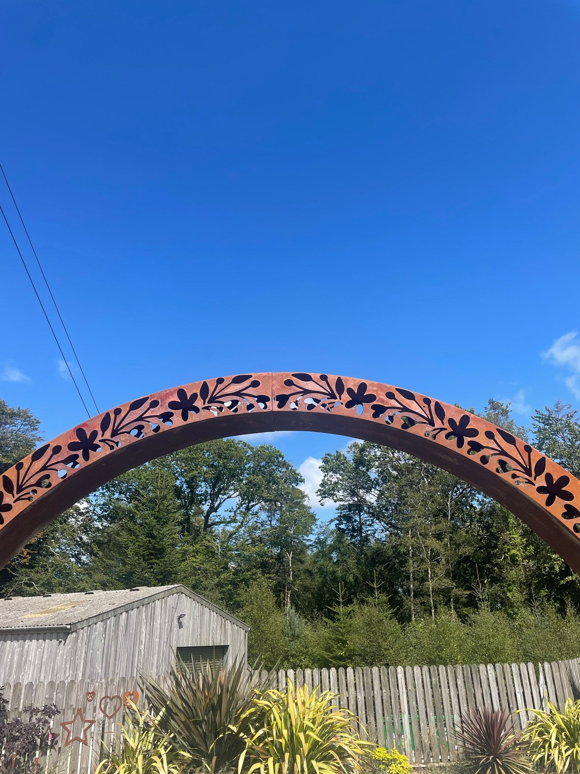 Garden Arch Way, Moon Gate, Metal Garden Arch, Rustic Archway - Etsy UK