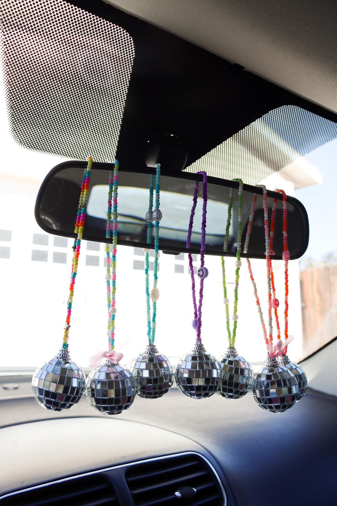 Disco Ball, Rear View Mirror Accessories, Car Accessories, Boho Car ...